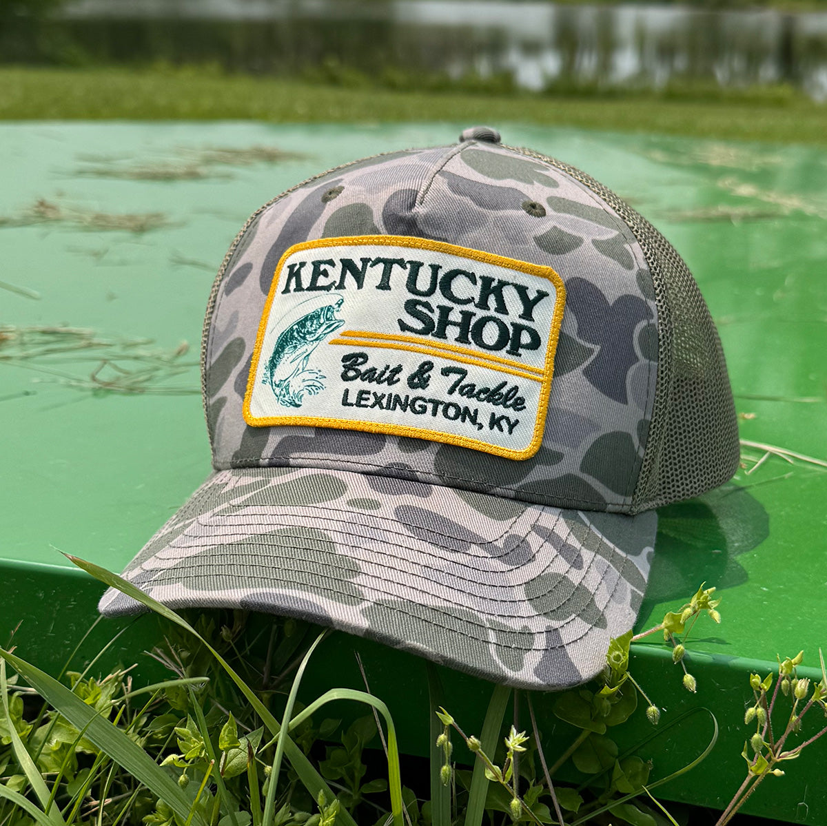 The Bait and Tackle Duck Camo Trucker – The Kentucky Shop